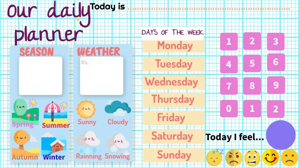 Daily planner 3 Y 4 AÑOS | Genially