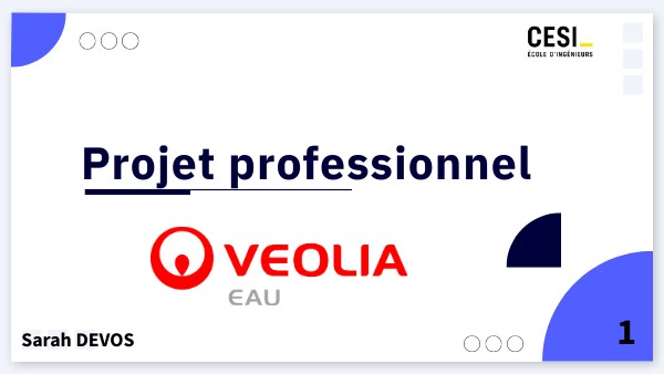 Présentation Véolia - Sarah DEVOS | Genially