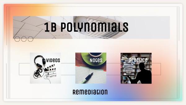 1B Polynomials Resources | Genially