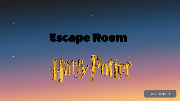 Escape Room Harry Potter | Genially