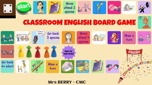 Classroom English board game 4e copie | Genially