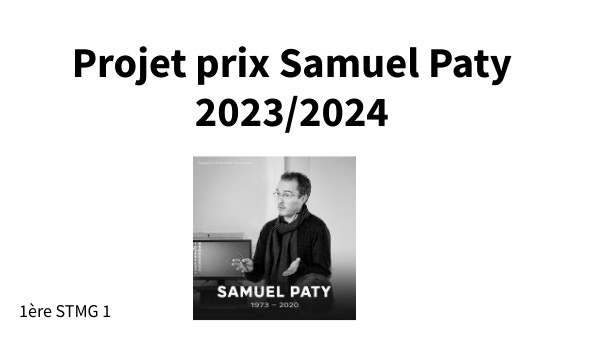 Affaire S. Paty + présentation du projet