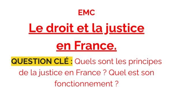 EMC 4ème La justice | Genially