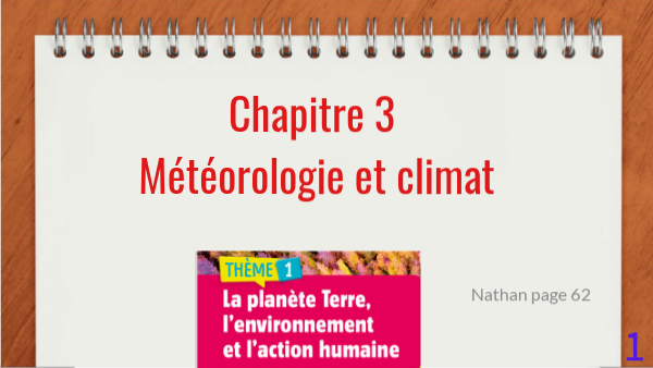 Thème 1 Chapitre 3 météorologie et climat1 | Genially