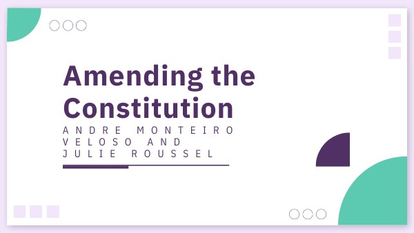 Amending the Constitution