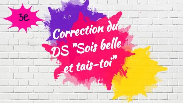 Remédiation DS Ernaux | Genially