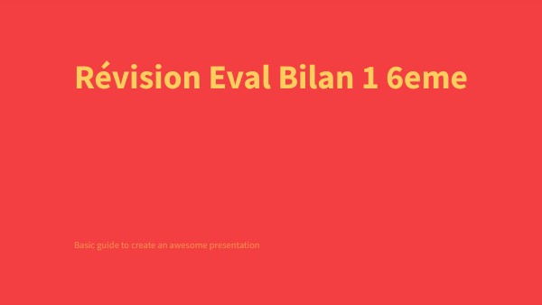 eval bilan 1