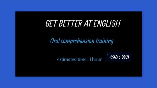 oral comprehension training