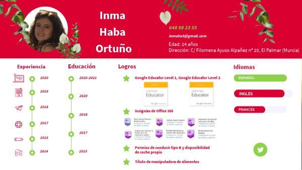 CV Inma Haba | Genially