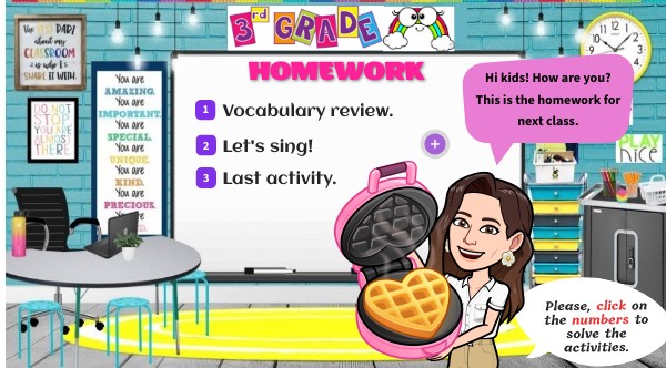 Homework - 3rd Grade 08-11 | Genially