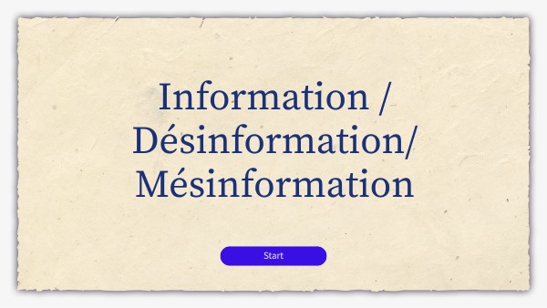 informtation désinformation