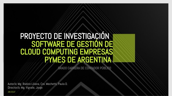 PROYECTO DE INVESTIGACIÓN Software de Gestión de Cloud Computing | Genially