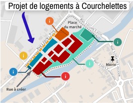 Courchelettes Carte projet logements | Genially