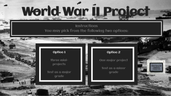 WW2 Choice Board Project