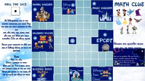 Disney Clue - Algebra I | Genially