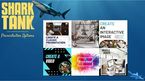 ELA Shark Tank Project Options | Genially