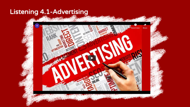 Listening 4.1-Advertising | Genially