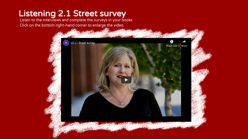 Listening 2.1 Street survey