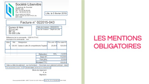 Explication facture | Genially