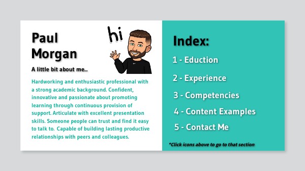 CV - Paul Morgan | Genially