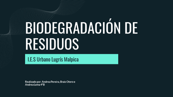 Biodegradación de residuos