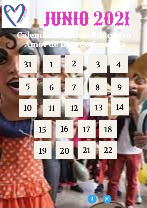 Calendario de Junio Colegio Amor de Dios de Granada | Genially