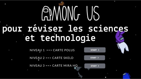 réviser les sciences et technologieavec Among Us