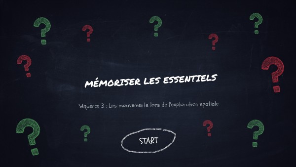 Mémoriser S3 les mouvements lors de l'exploration spatiale