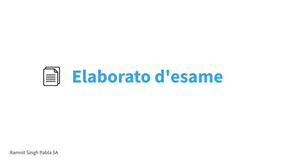 Elaborato d'esame | Genially