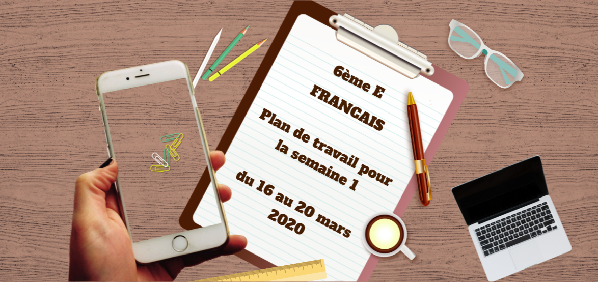 Plan de travail 6E semaine 1 | Genially