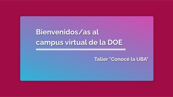 Portada Conocé la UBA +21 | Genially