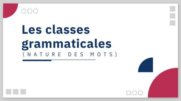 3ème - Les classes grammaticales | Genially