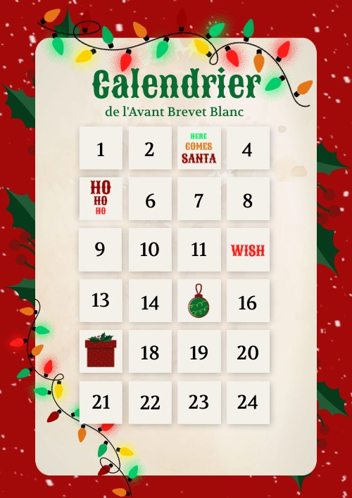 Calendrier de l'avant révisions 3e Histoire géographie EMC | Genially