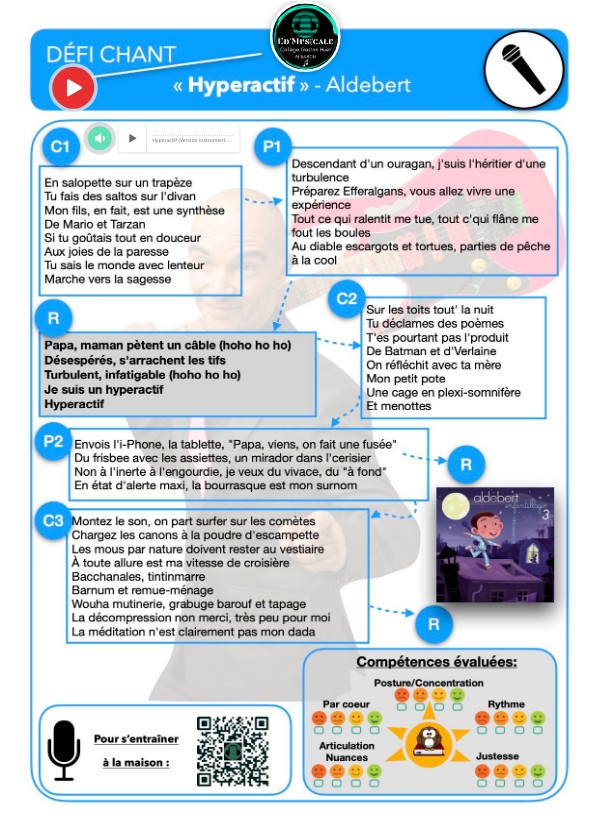 Défi chant Hyperactif | Genially