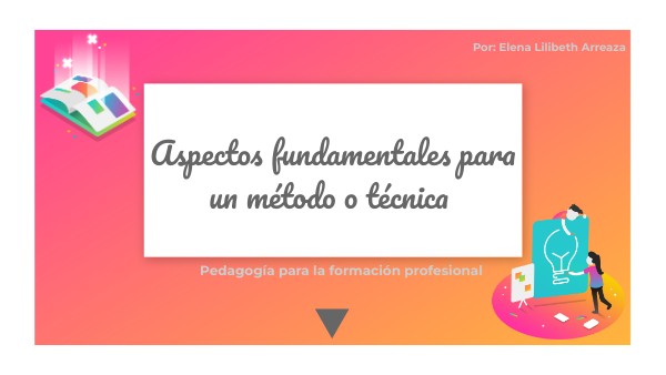 Aspectos para método o técnica | Genially