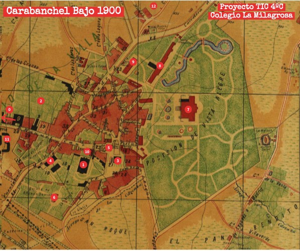 Mapa Carabanchel Bajo - 1900