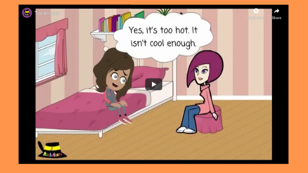 too/enough video activity | Genially