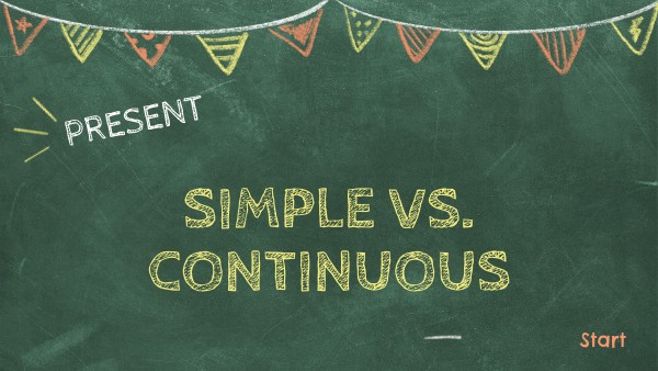 present simple vs. continuous | Genially