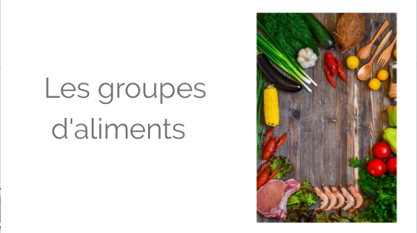 Révisions les groupes d'aliments et les constituants alimentaires