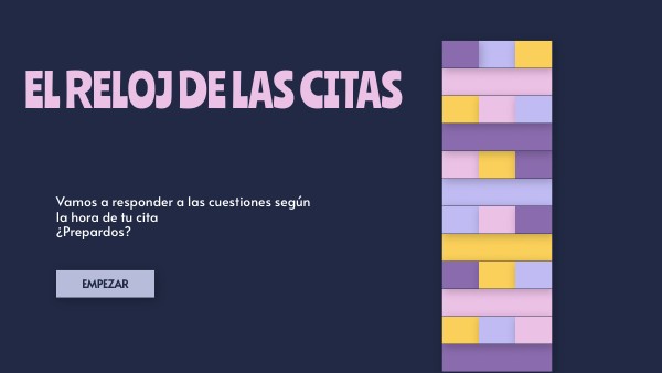 Quiz EL RELOJ DE LAS CITAS MATEMÁTICAS 3º ESO -SDA3