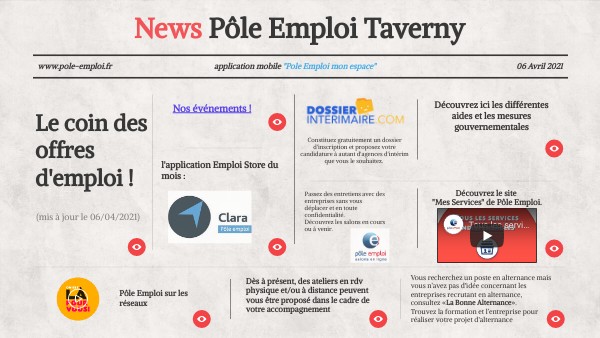 Newsletter Agence Pole Emploi TAVERNY | Genially