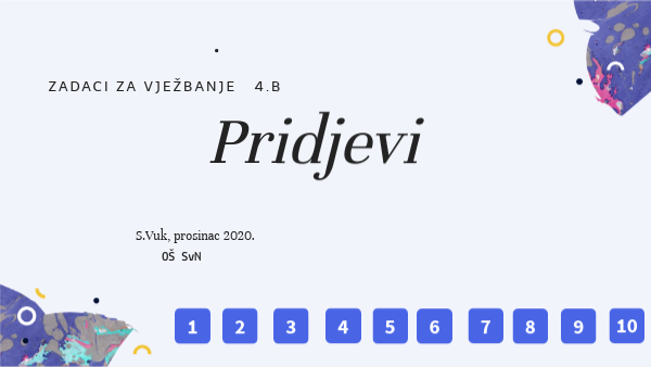 Pridjevi VIP | Genially