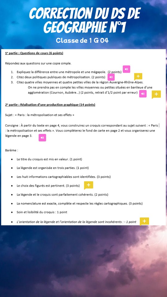 Correction DS Géographie 1 G04