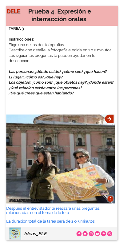 DELE. Descripción de una fotografía. | Genially