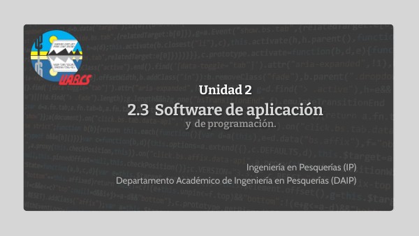 IP-C1-U2.T3 Software de aplicación y programación
