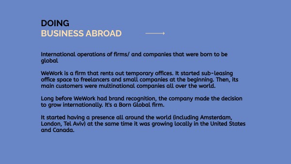 Born Globals and Going Public | Genially
