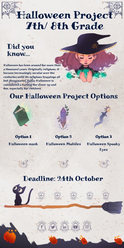 Halloween Project - 7th and 8th Grades