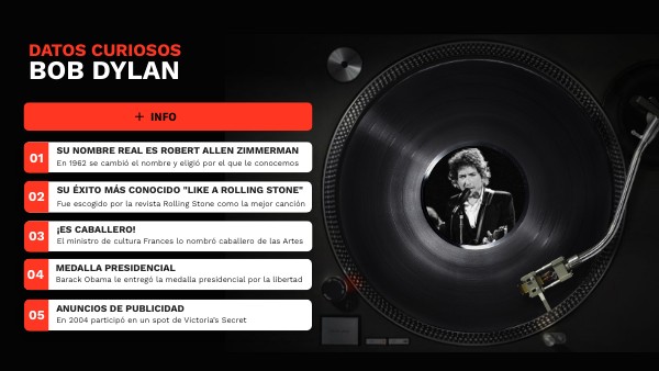 Bob Dylan - Infografía | Genially