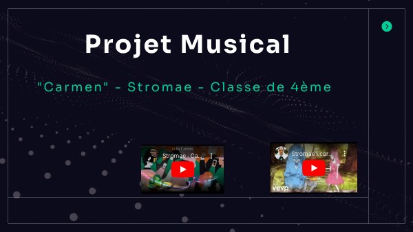 Projet Musical Carmen Stromae 4eme | Genially