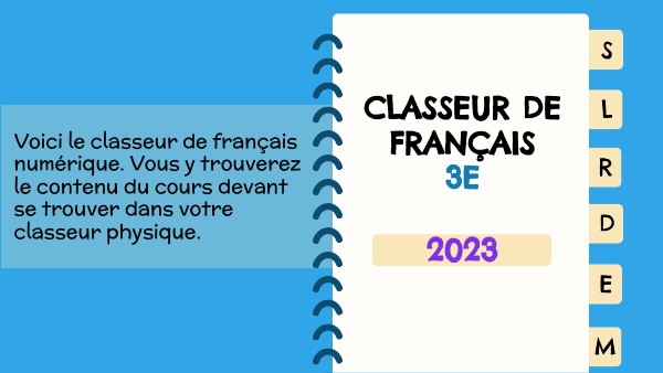 classeur 3e | Genially